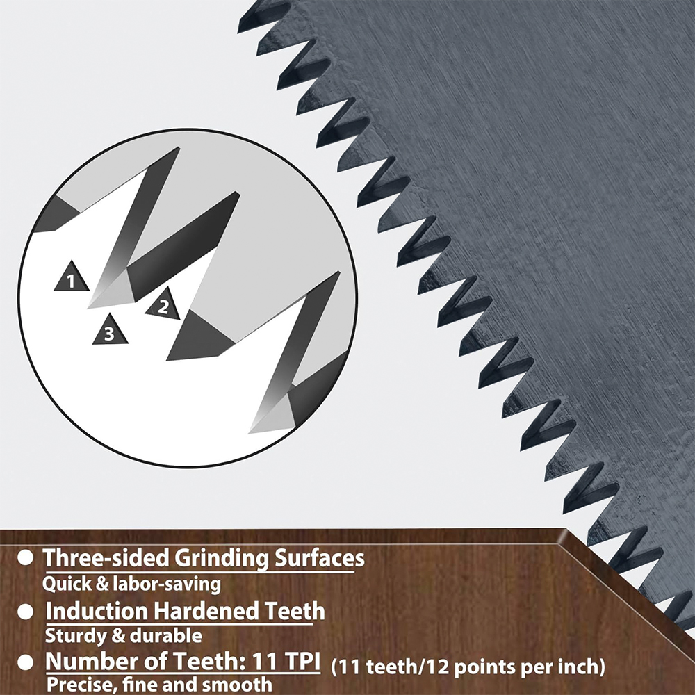 JLD Hand Saw 18 Inch Carbon Steel Blade Rustproof Industrial Crosscut ...