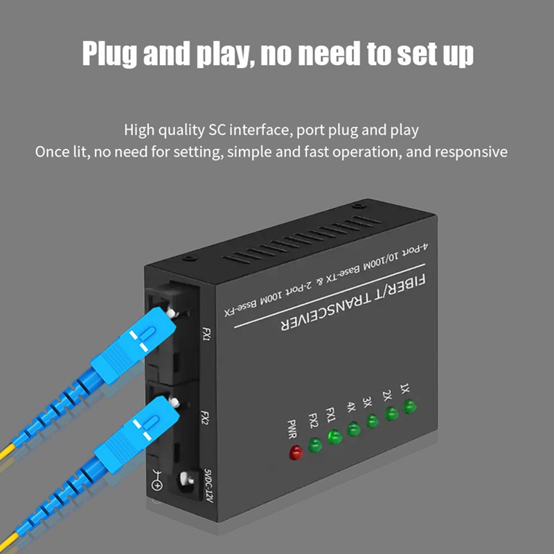 Fiber Converter 100/1000Mbps 4RJ45 2F4E 3F2E 3F3E Ethernet Switch ...