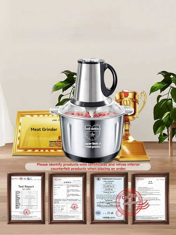 5L Meat Grinder 3 Speed Food Processor Electric 5 Blades Heavy Duty Multi-Function Grinder ...