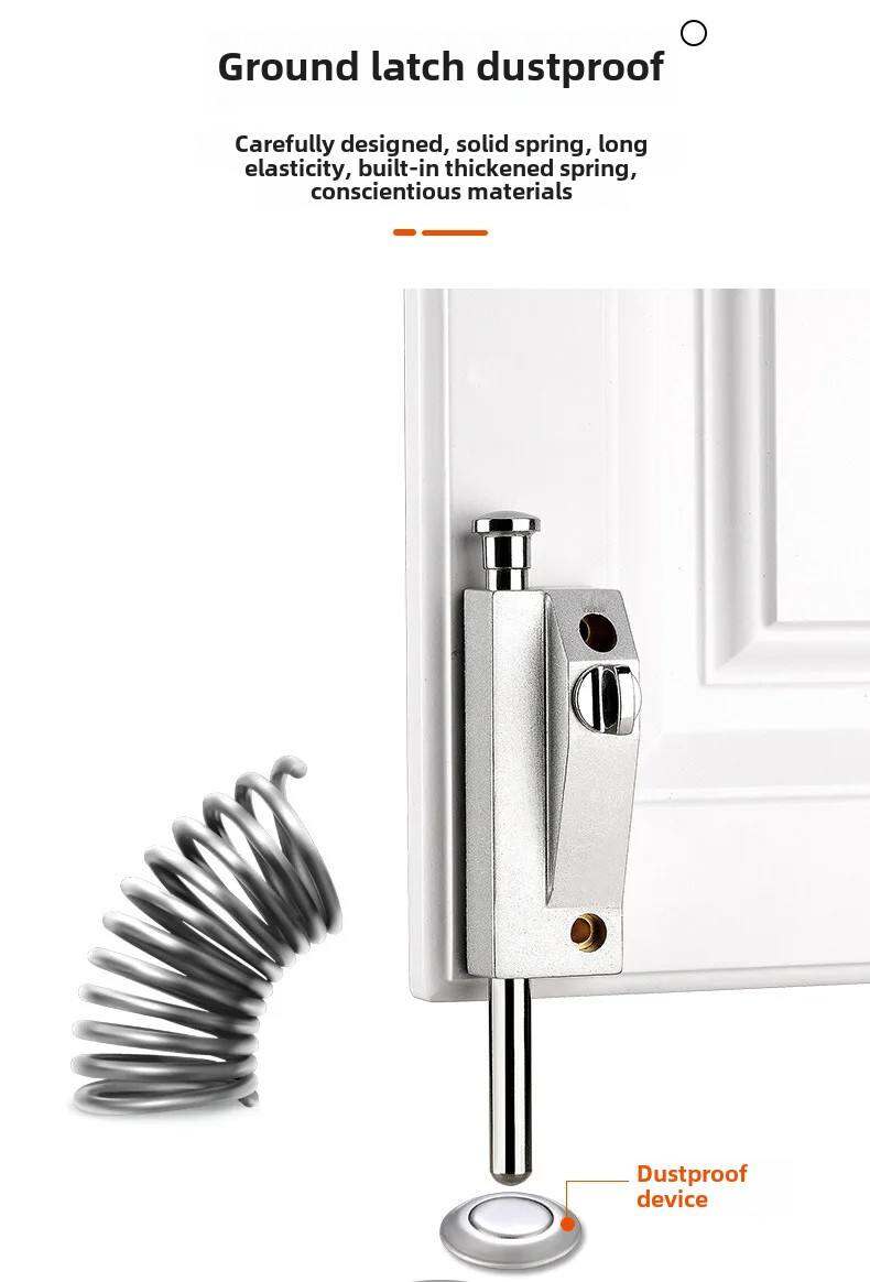 Hoba Aluminum Alloy Floor-standing Mortise Lock Glass Door Spring Bolt ...