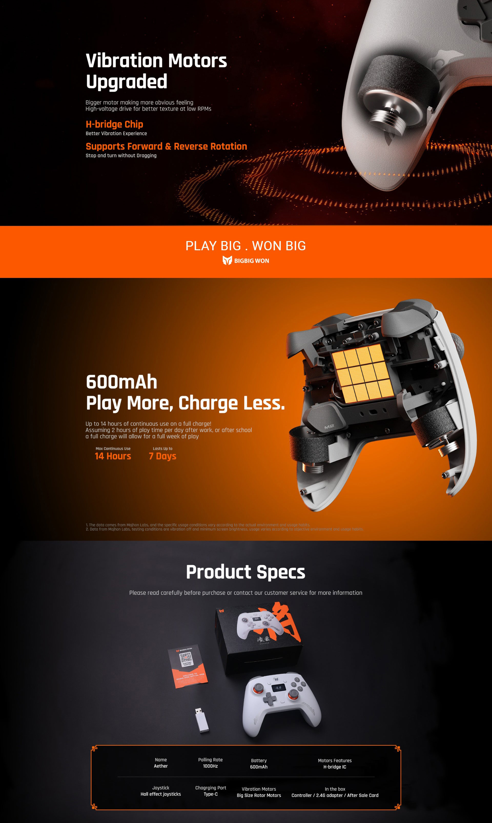 Bigbig Won Mojhon Aether Dual 1000Hz Polling Rate Wireless Game ...