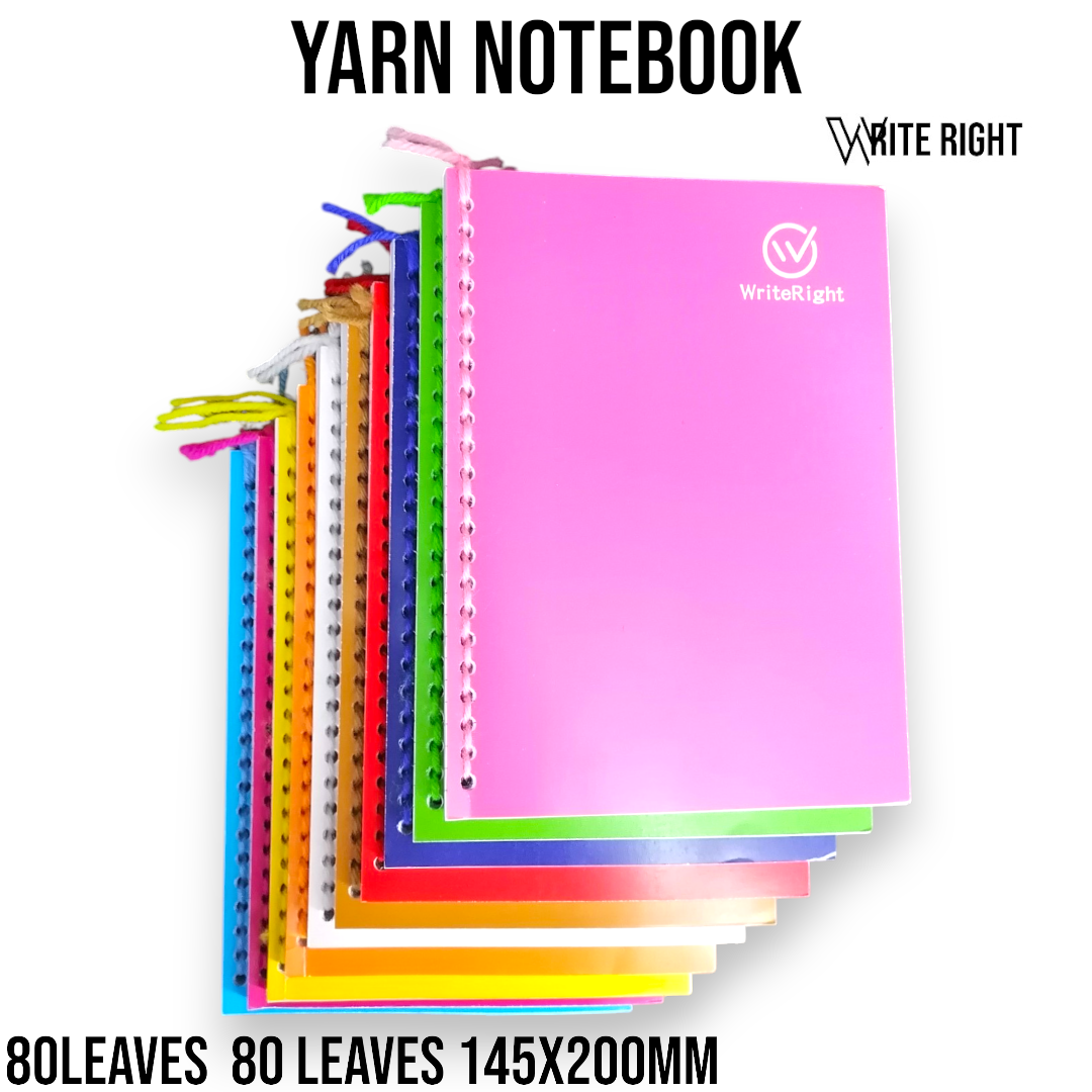 10Pieces Yarn Notebook for Grade School & Secondary 80Leaves w/Plastic ...