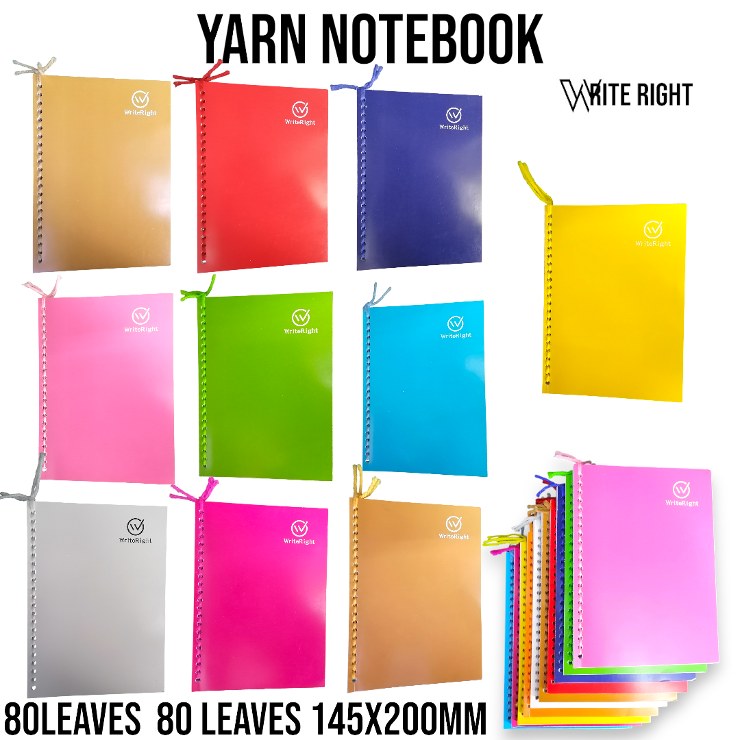 10Pieces Yarn Notebook for Grade School & Secondary 80Leaves w/Plastic ...