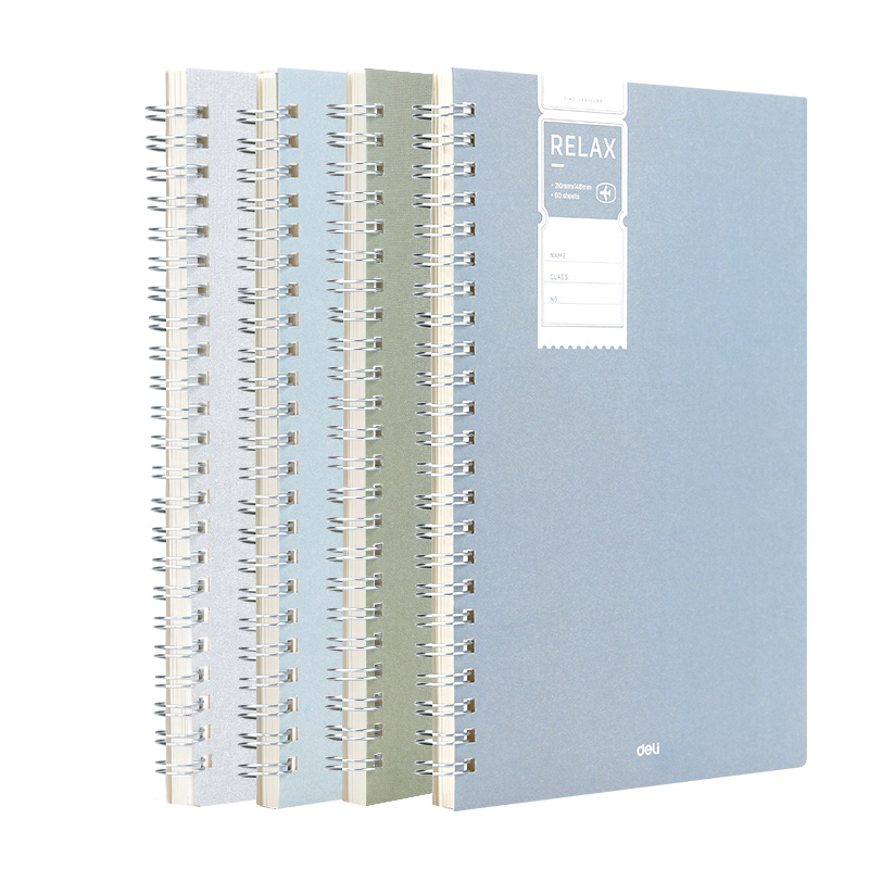 Deli 5PCS Thick A5 Spiral Notebook 60 Sheets Binder Notebook Student ...