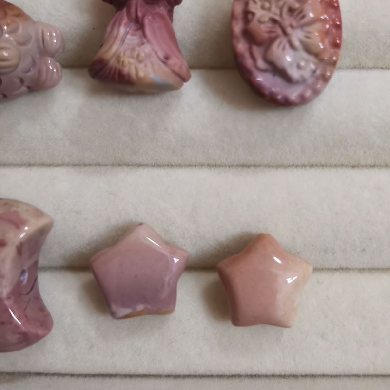 Alashan Agate Charms Pink Yellow Pink Orange Red Cat Butterfly Fish ...