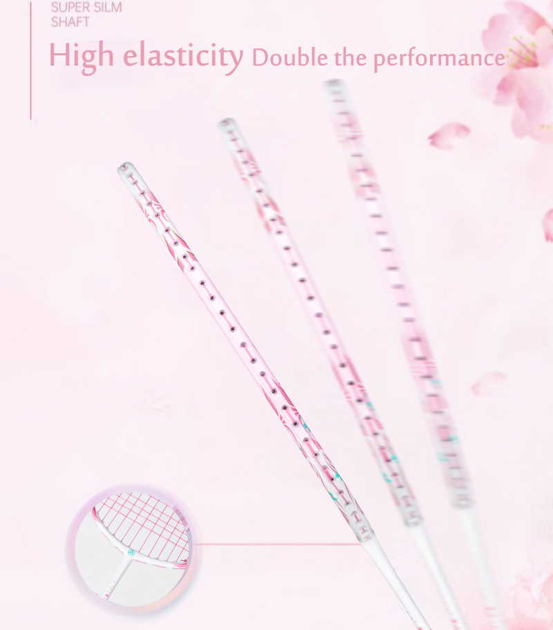 ALP New Cherry 4U 25LBS Badminton Racket 100% Full Carbon Fiber ...