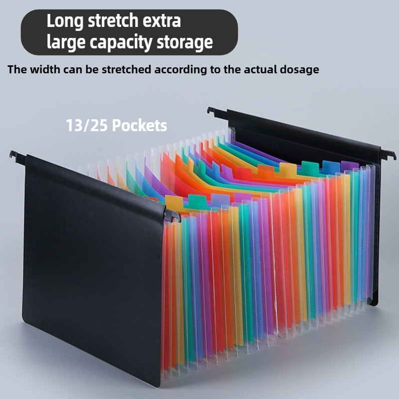 Hanging Expanding File Folder 13/25 Pockets Desk Paper Document ...