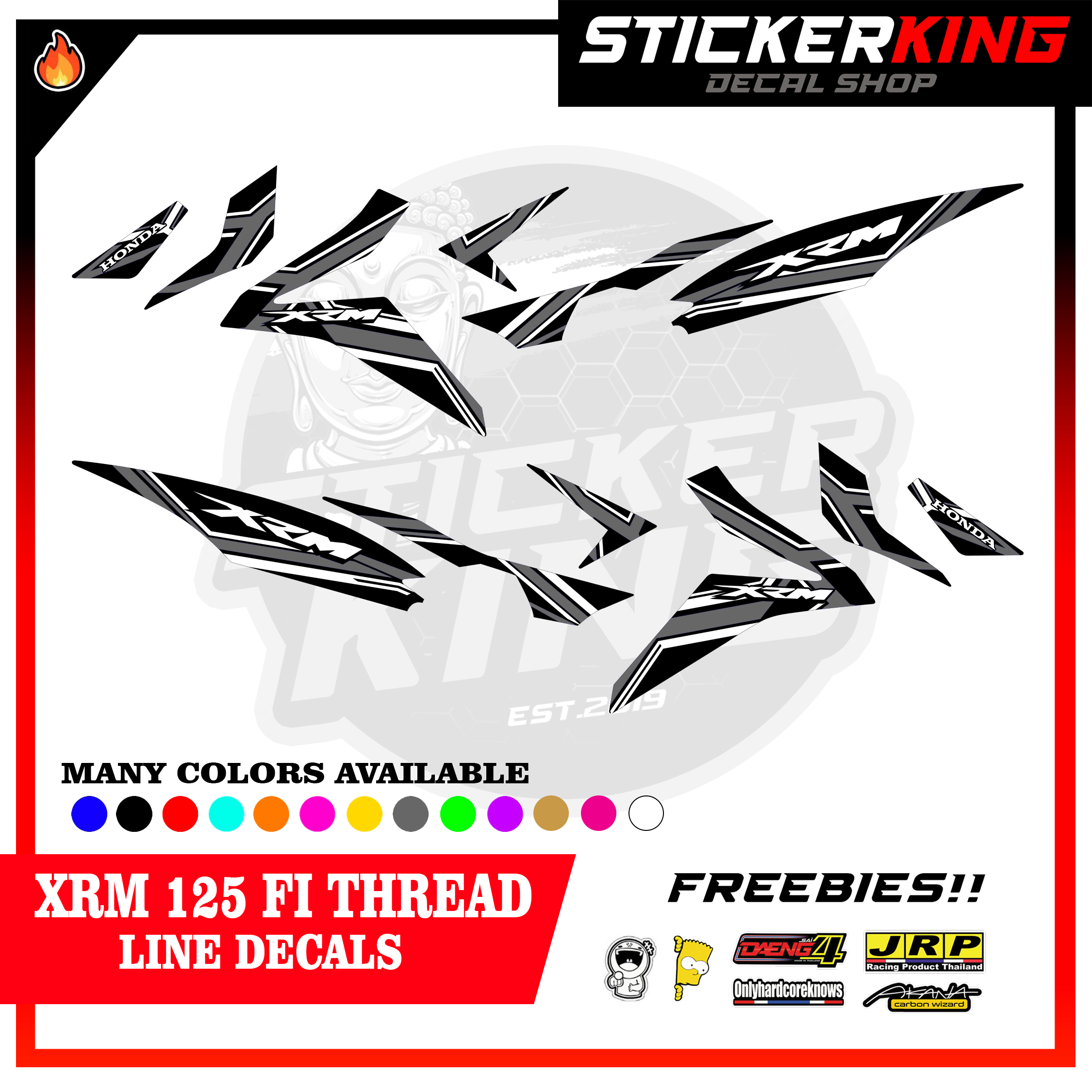 XRM 125 Fi Threadline Decals with Freebies Thailand Indo Malaysian ...