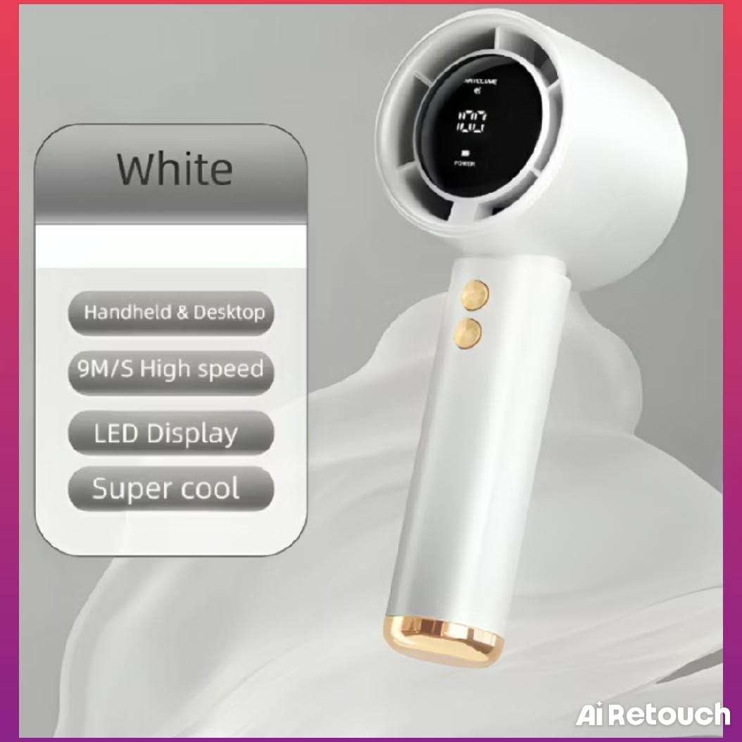 N68 Portable Turbo mini fan high speed 100 air level display handheld ...