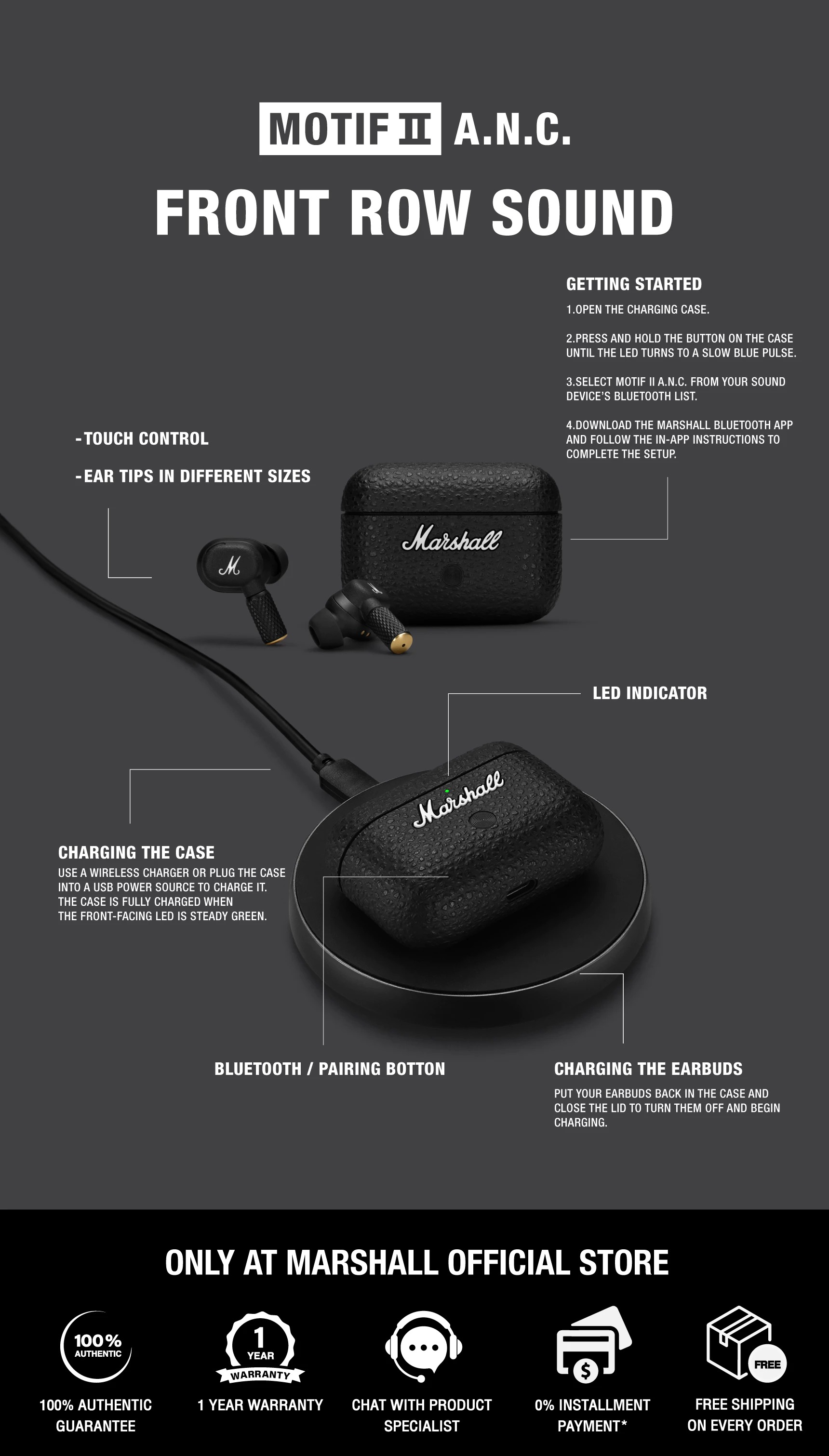 [BIG SALE]Marshall MOTIF II A.N.C/MINOR III/MODE III Bluetooth Wireless ...