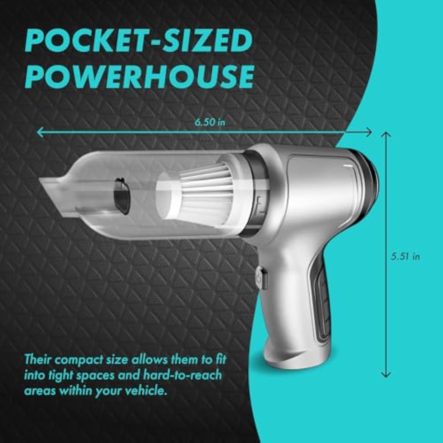 Cordless Vacuum Cleaner with USB Charging, 12000 Pa Suction, 120W Power ...