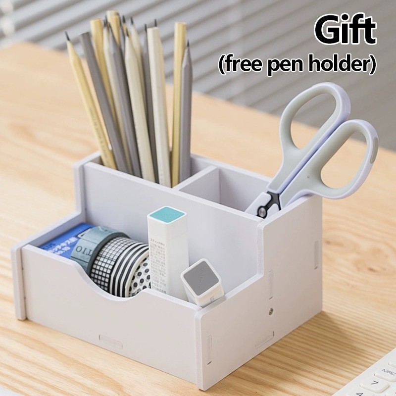 5-Layer Bookshelf Desk Organizer Desktop File Holder Multi-Purpose File ...