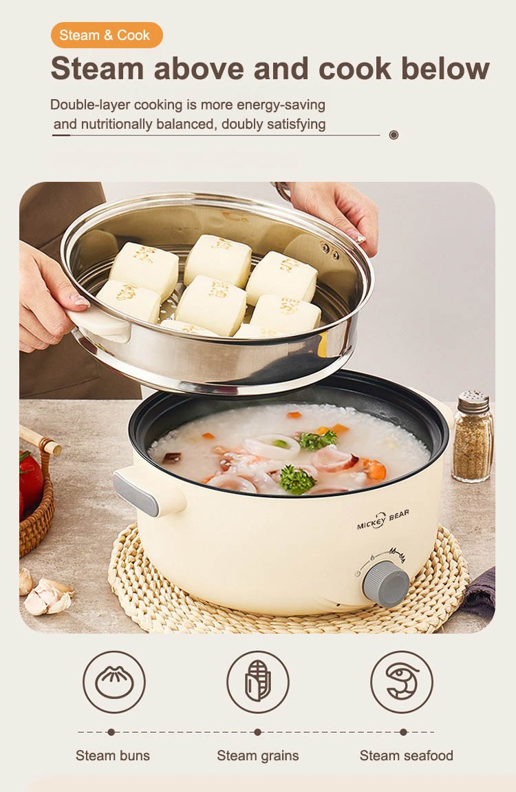 5L Electric Cooker Multifunction Cooker 28cm Rice Cooker Non-stick Hot ...