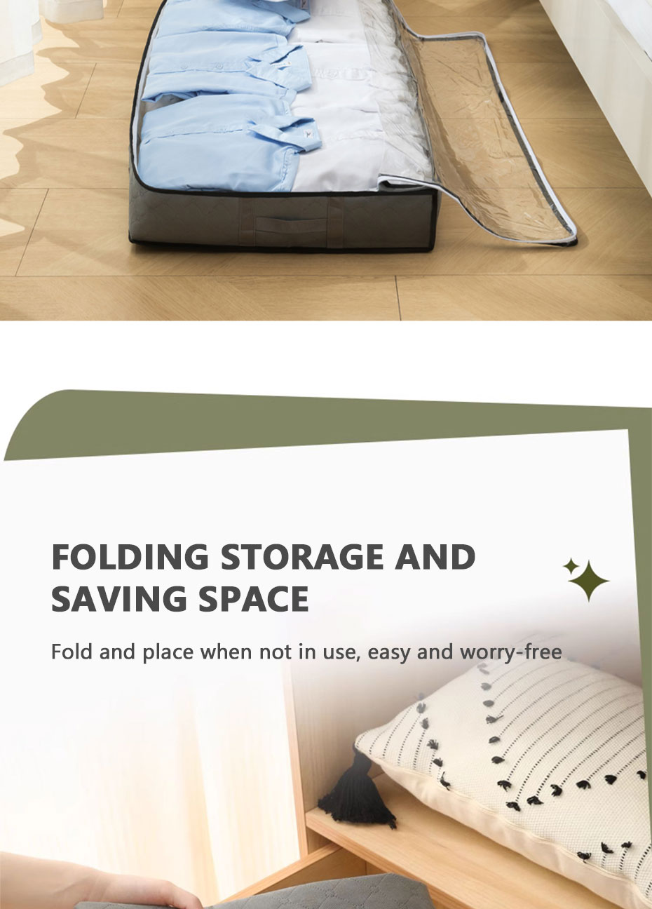 Under bed Storage Box Foldable Moisture-Proof Clothes Storage Box With ...