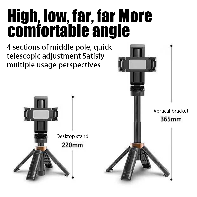 3-in-1 Bluetooth Selfie Stick Phone Holder Tripod Wireless Remote for ...