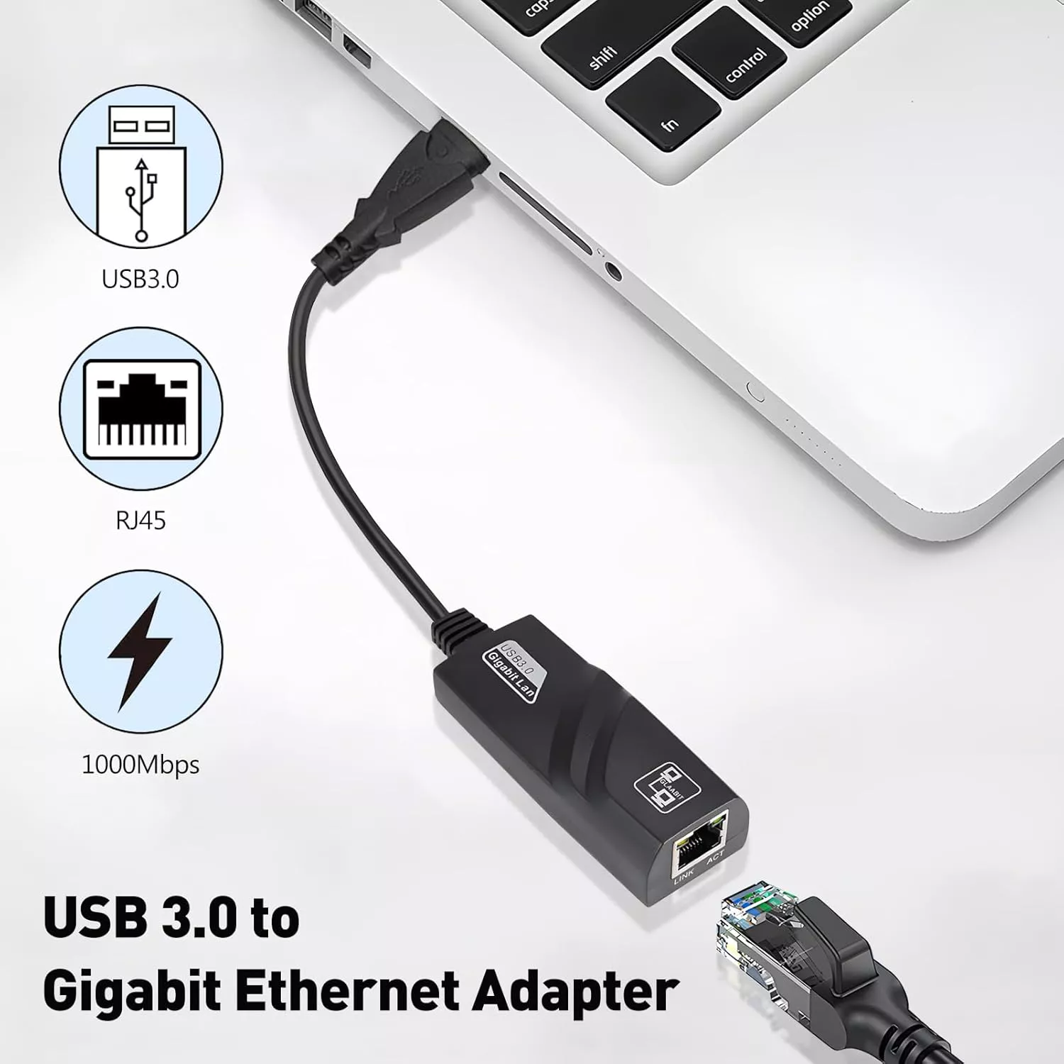USB 3.0 to LAN USB To LAN 100/1000 Mbps Gigabit Ethernet Adapter ...