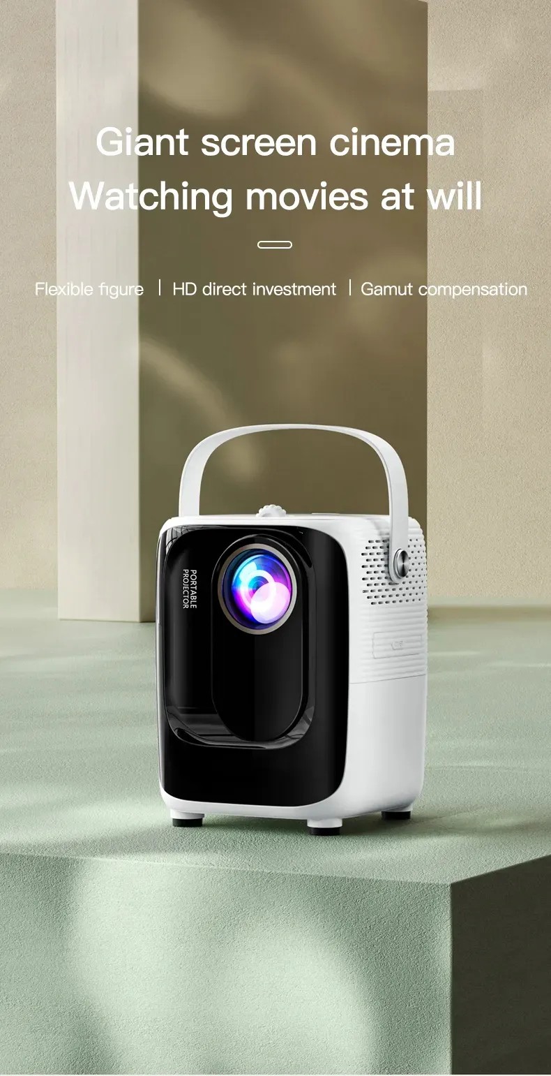 Xiaomi Portable 5G WIFI Mini Projector 1080P 4K HD 200'' Large Screen ...