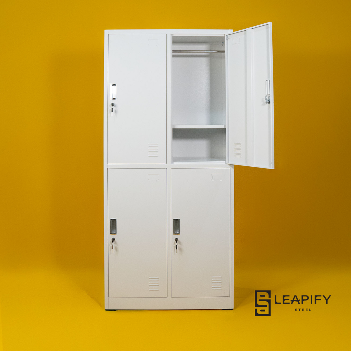 LILY | 4-door STEEL Wardrobe Locker by Leapify-Perfect Steel Cabinet ...