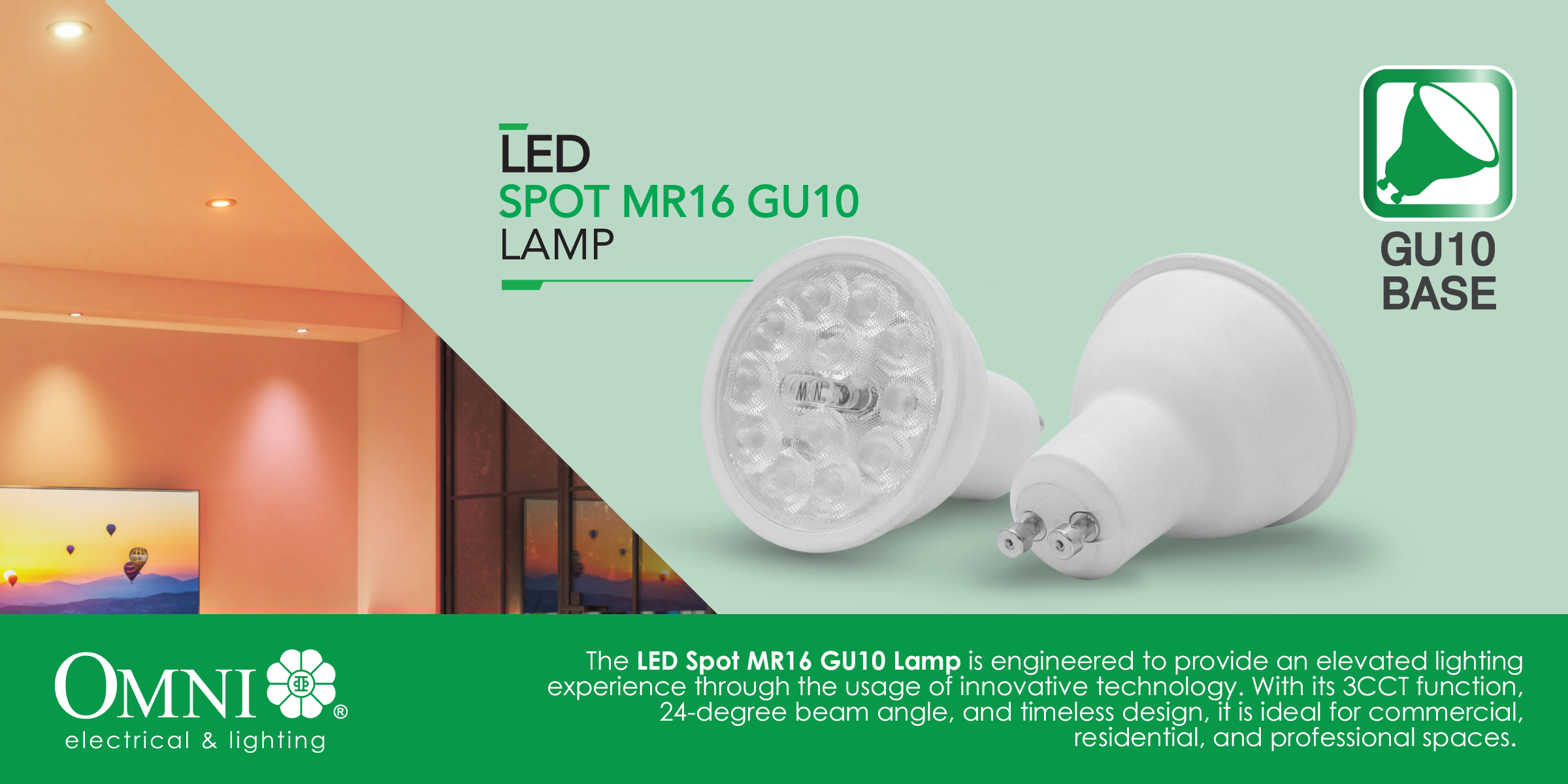 OMNI LED Spot MR16 GU10 Lamp - LSMR16GU10 | Shopee Philippines