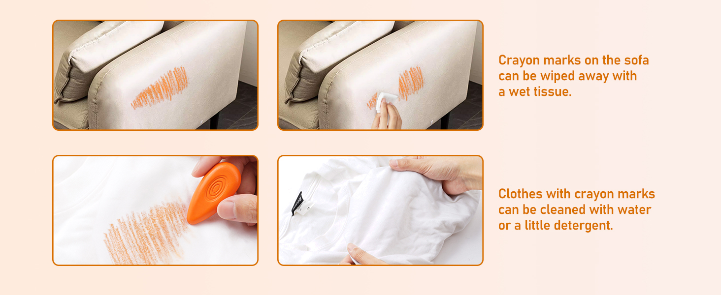 NIKO 12/24/36 Colors Drop Crayons Coloring Set Safe Non-Toxic Washable ...