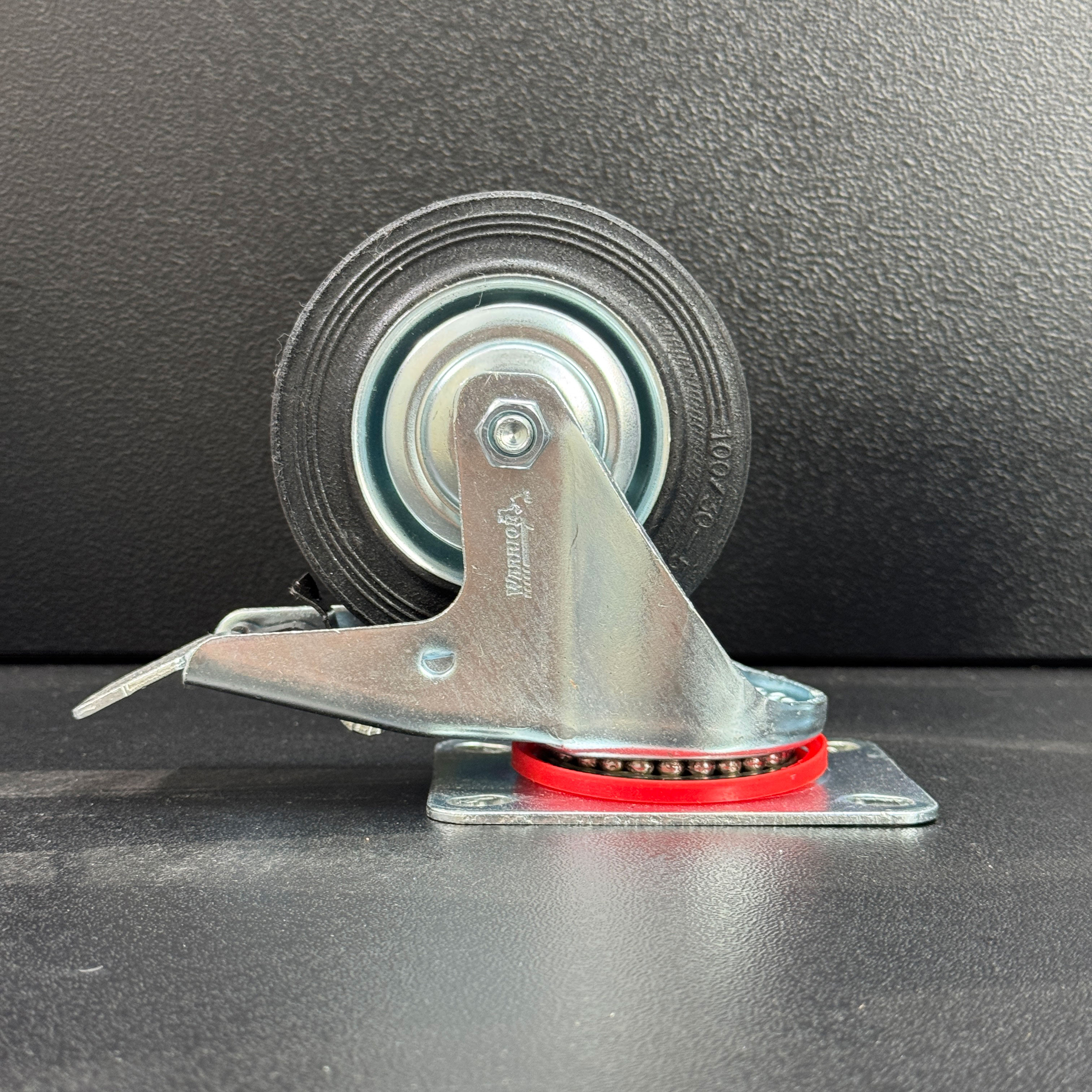 WARRIOR SUPER-DUTY CASTER WHEEL Rubber on Steel Rim with Steel hub ...