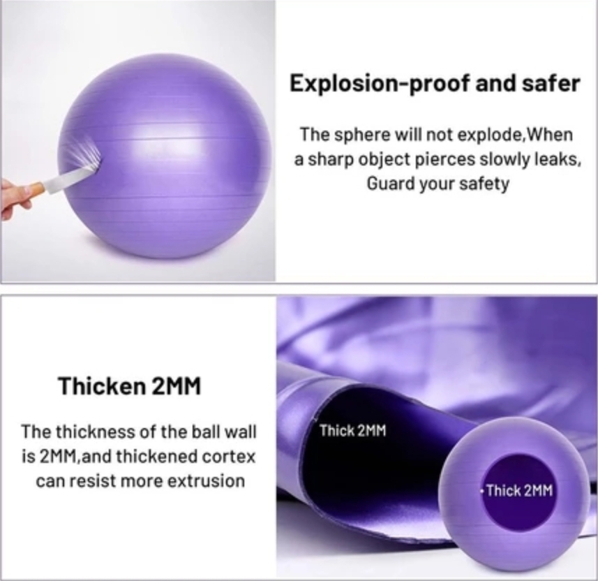55-75cm Yoga Ball For Pregnant Massage Ball Balance Fitball Anti Burst ...