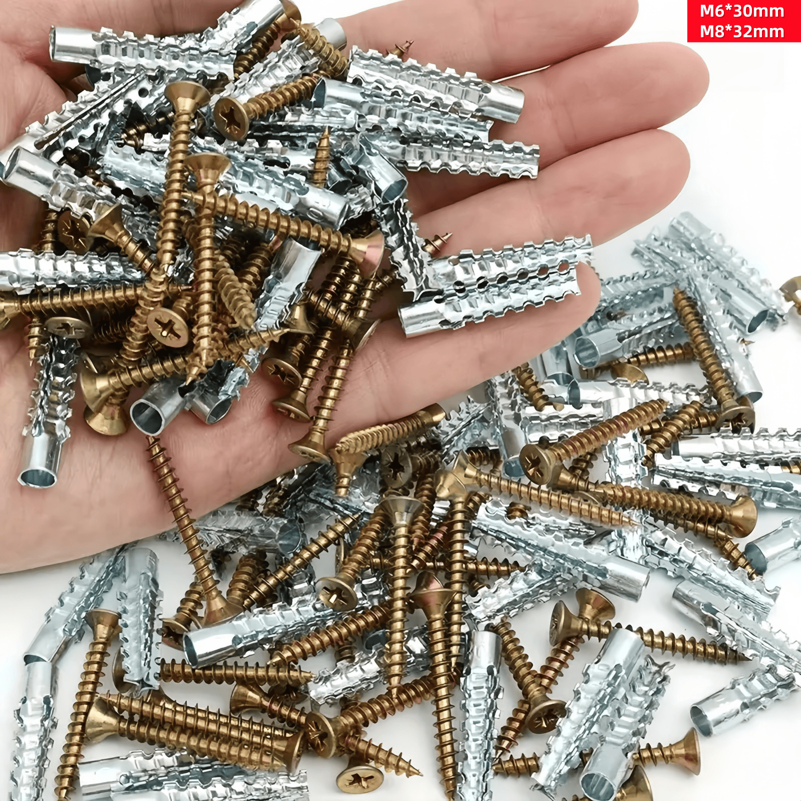50set Metal Serrated Expansion Tube Self Tapping Screw for Concrete ...