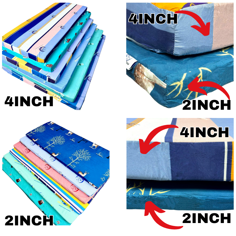 KUTSON Foam Mattress | Semi Single to Queen Size | 2"/4" Thick | Random ...