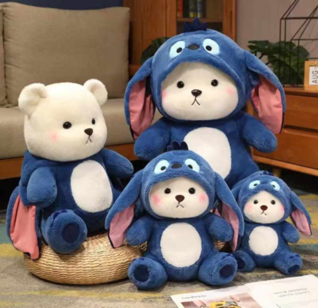 55CM 60CM Plush Doll Deformed Bear Toy Lilo Stitch Doll Cute Plush ...