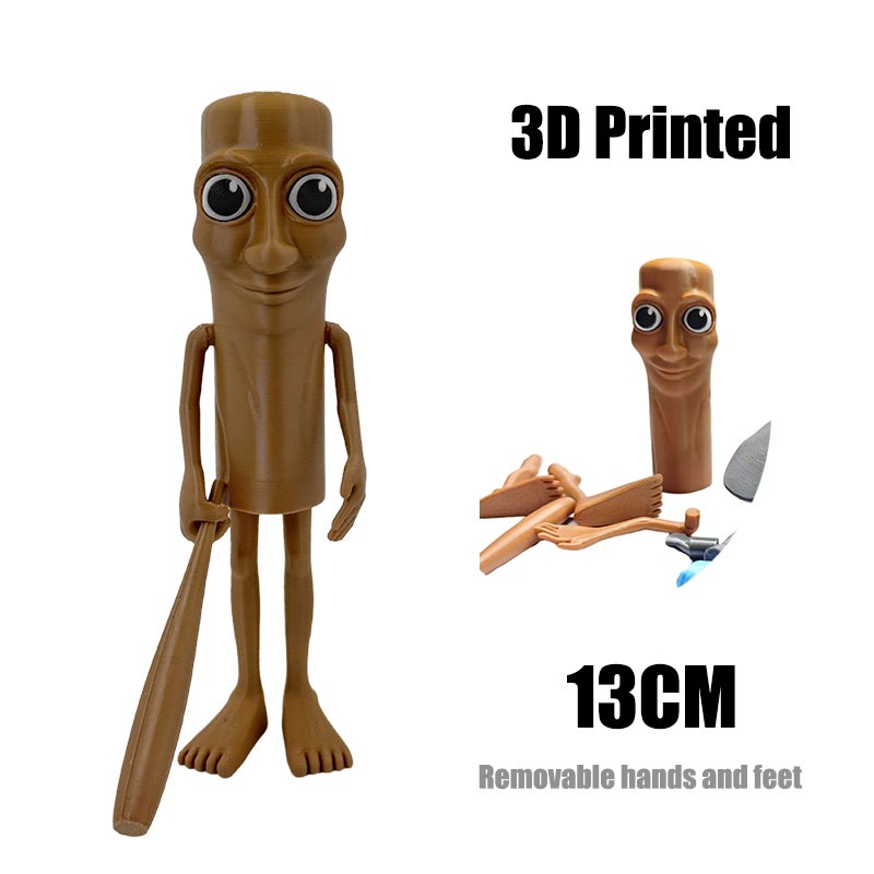 3D Printed Tung Tung Tung Sahur Articulated Action Figure - Collectible ...