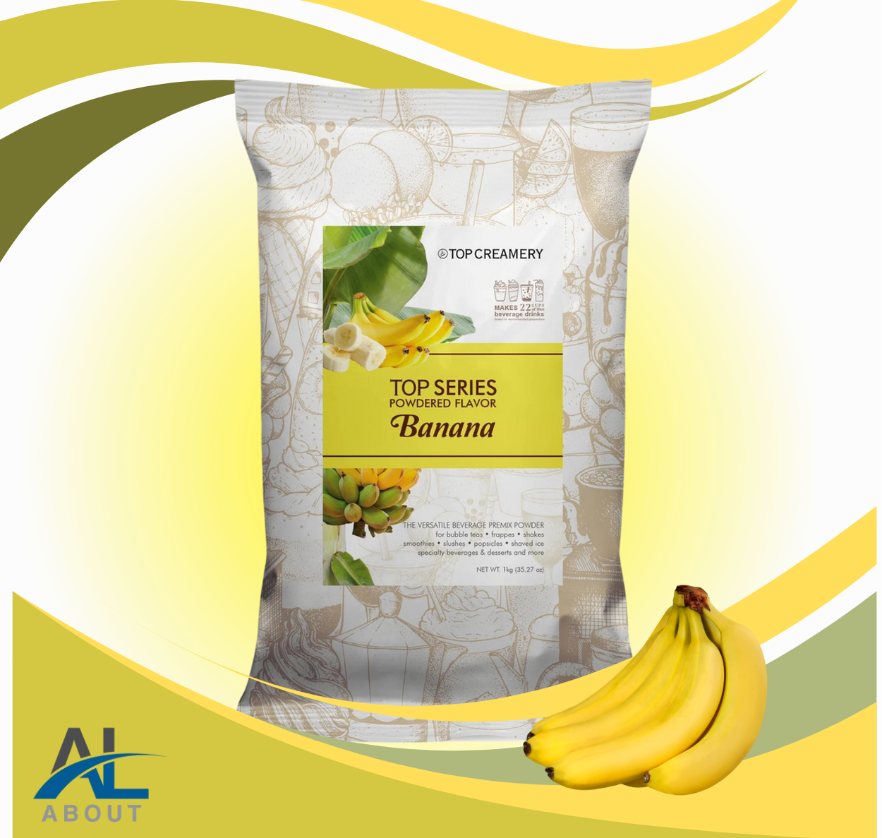TOP Creamery Banana Flavor Powder 1kg | Shopee Philippines