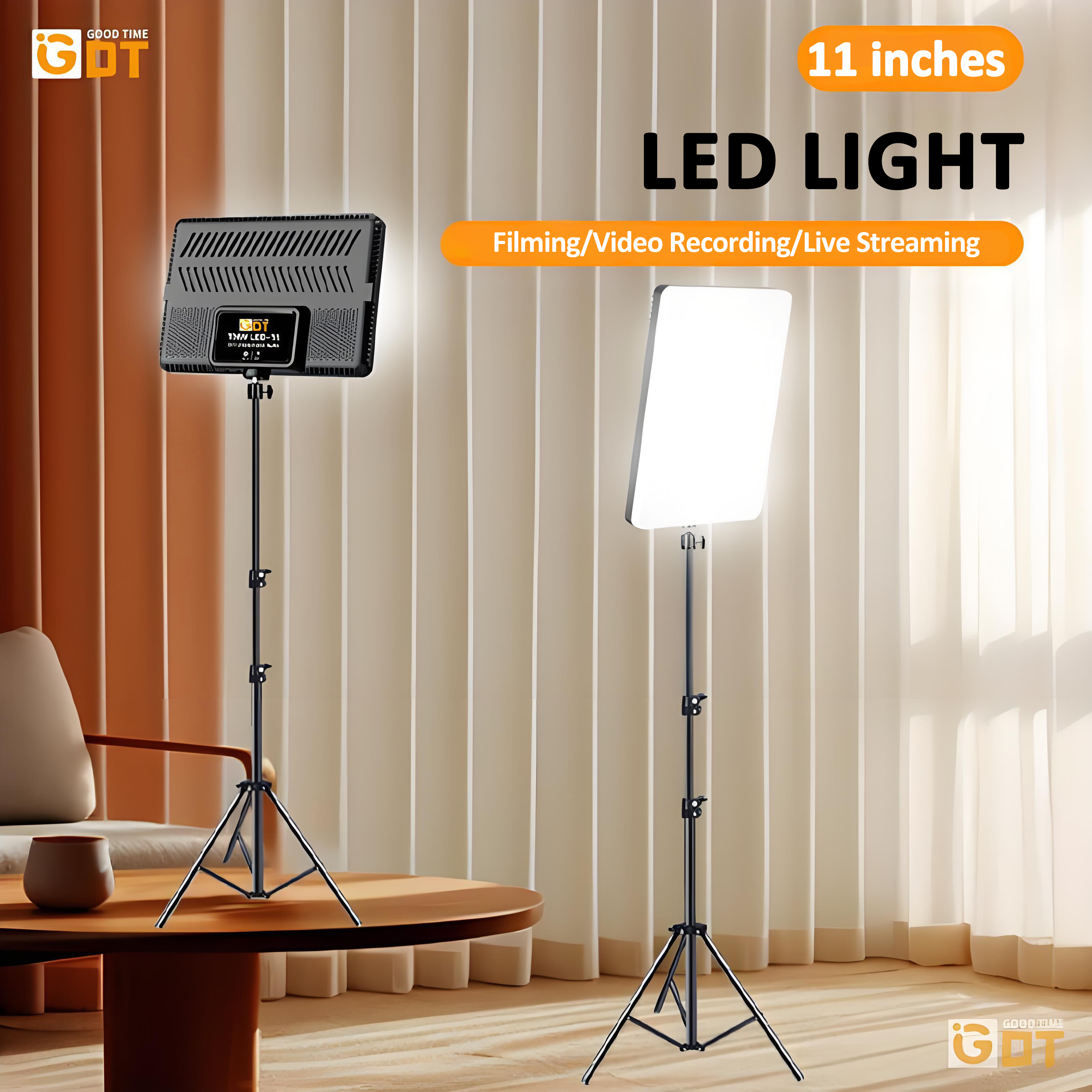 GDT 11 inch LED Video Panel Fill Light Photography Lamp Ultra Bright ...