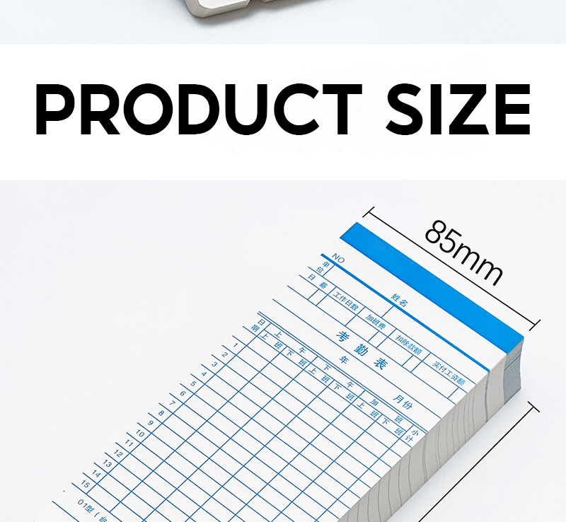 100pcs/ Pack Time Cards Timecards Monthly 2-sided for Employee ...