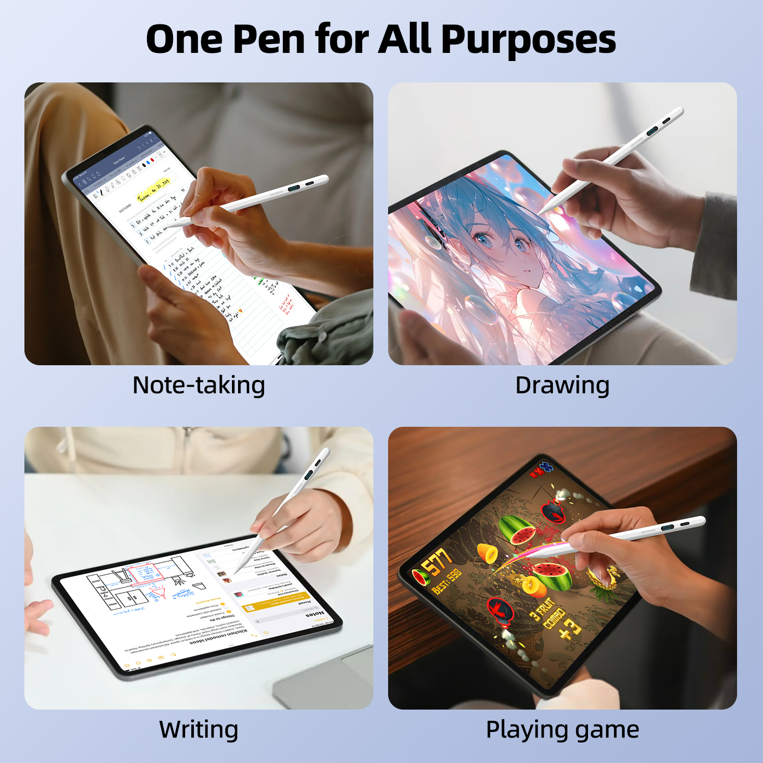 GOOJODOQ Stylus Pens Universal Magnetic Attachment for Pad Tablets ...