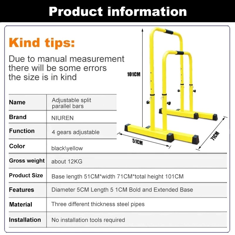 Parallel Bars Pull Up Bar Indoor Exercise Fitness Train Bar Weight Loss ...