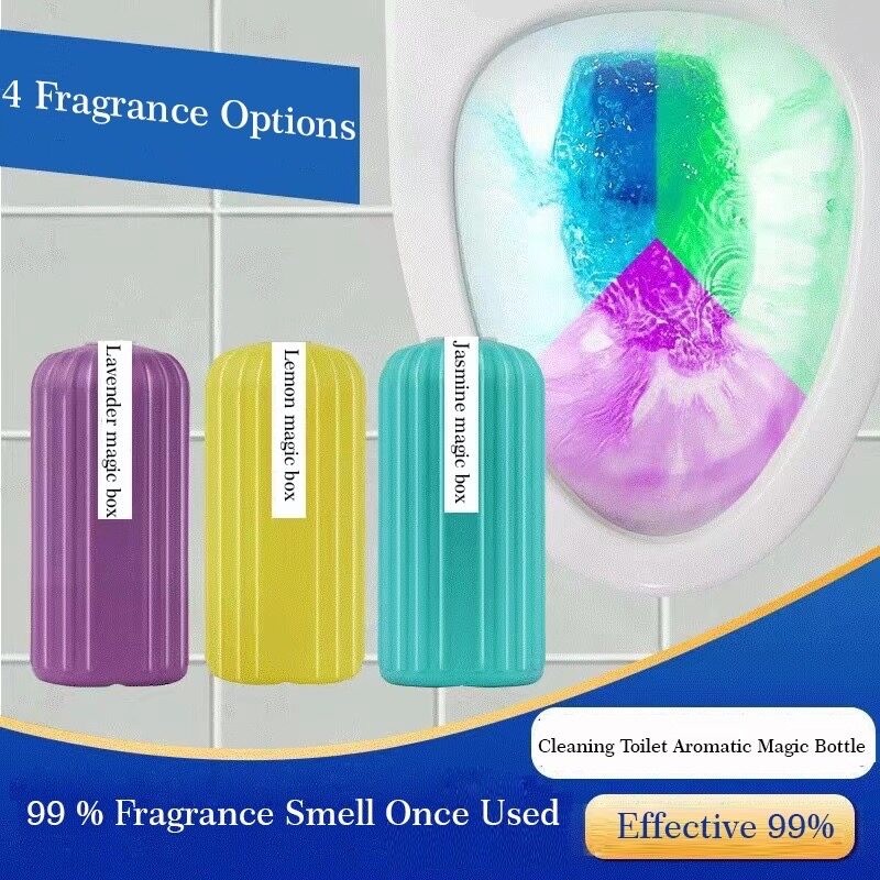 Toilet Bowl Cleaner Deodorizer Block 3-Month Use Automatic Flush ...