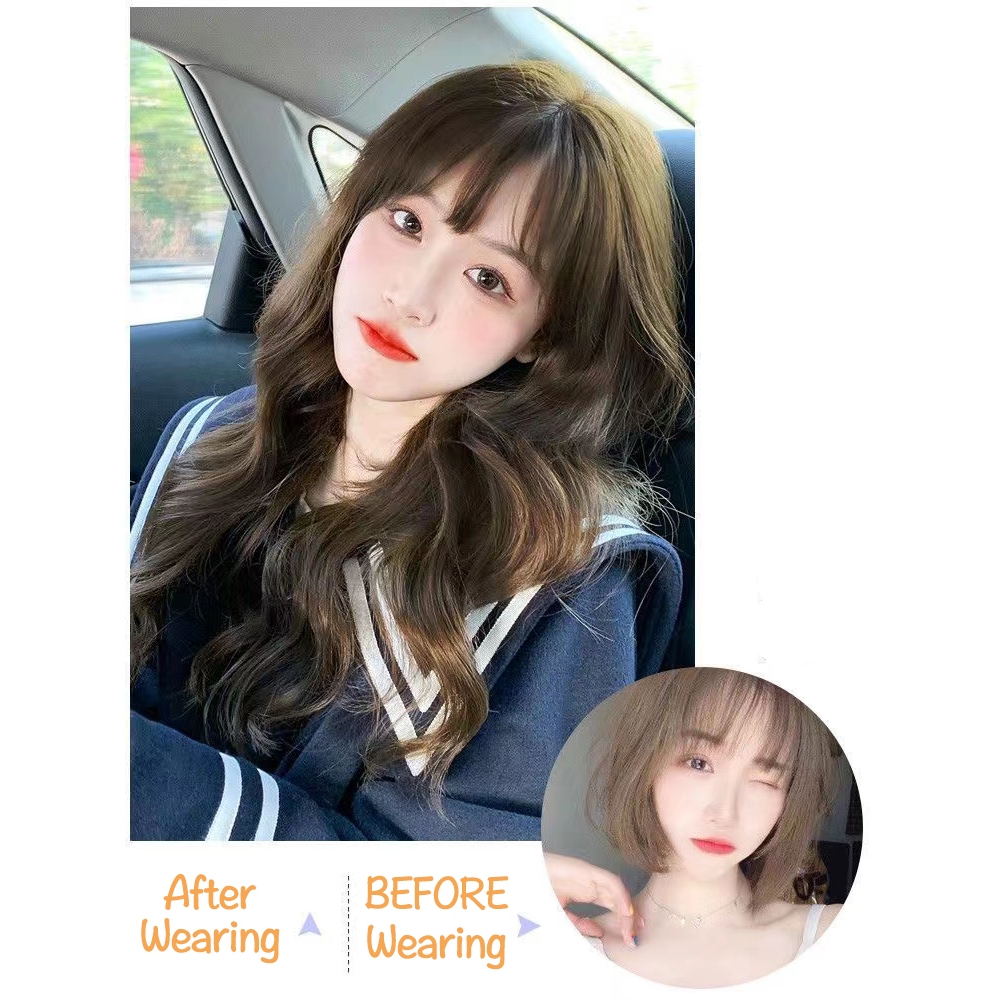 70-50CM Hair Extension Wig Long Curly Wig Fashion Straight Hair ...