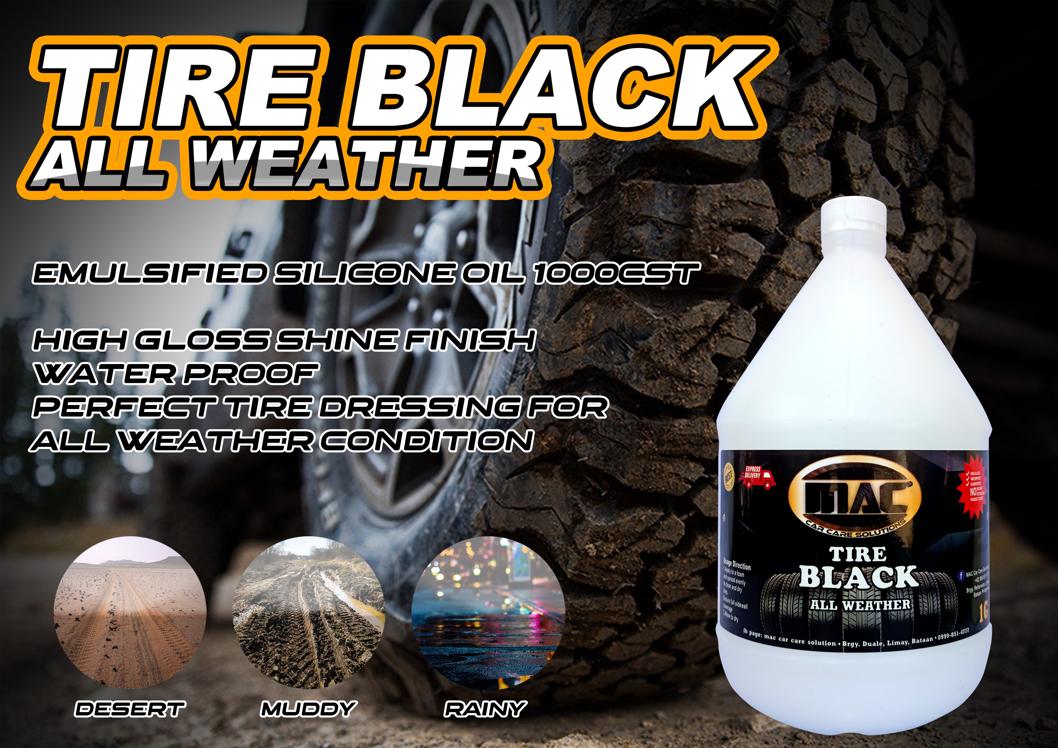 MAC Tire Black All Weather Perfect for All Weather Condition & Proven ...