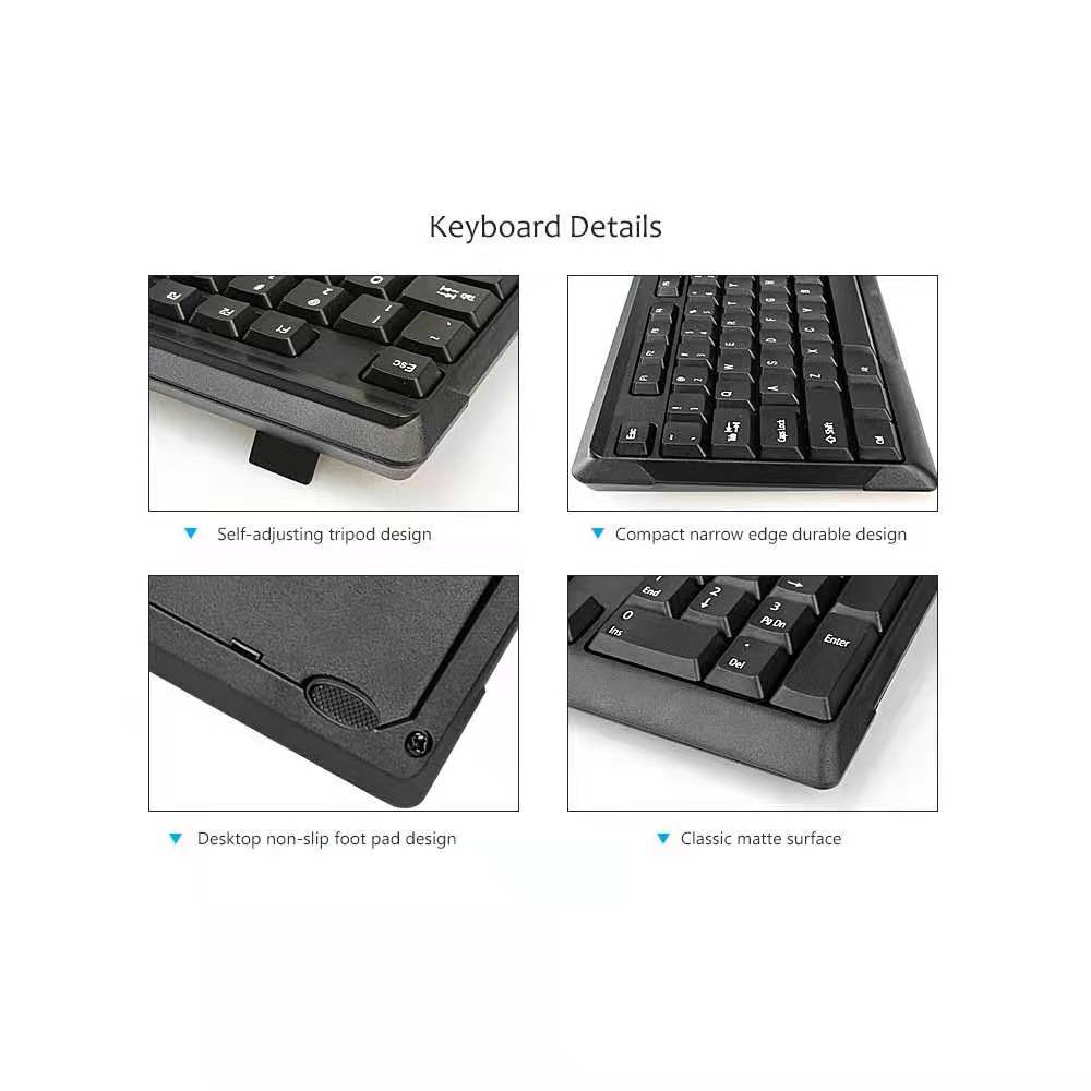V2S KM100 Wired Keyboard Portable Office Keyboard for Laptop & Computer ...