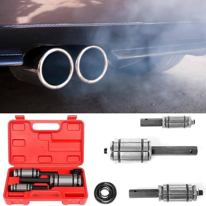 3-piece set of automotive exhaust pipe expanders, exhaust pipe repair ...