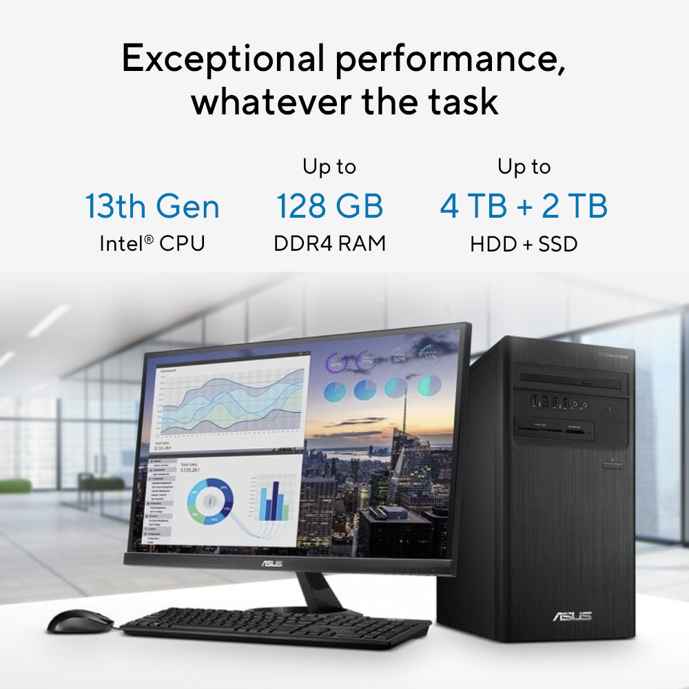 ASUS Desktop D700TE-513500290X|Intel Core i5|16GB+1TB HDD + 512GB SSD ...