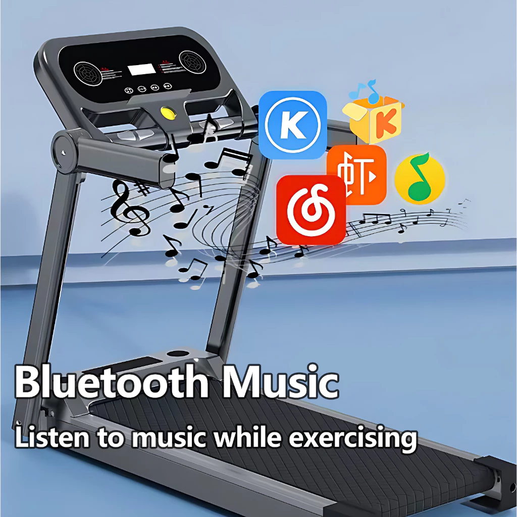 Electric Treadmill Music Heart Rate Detection APP Massager Bluetooth ...