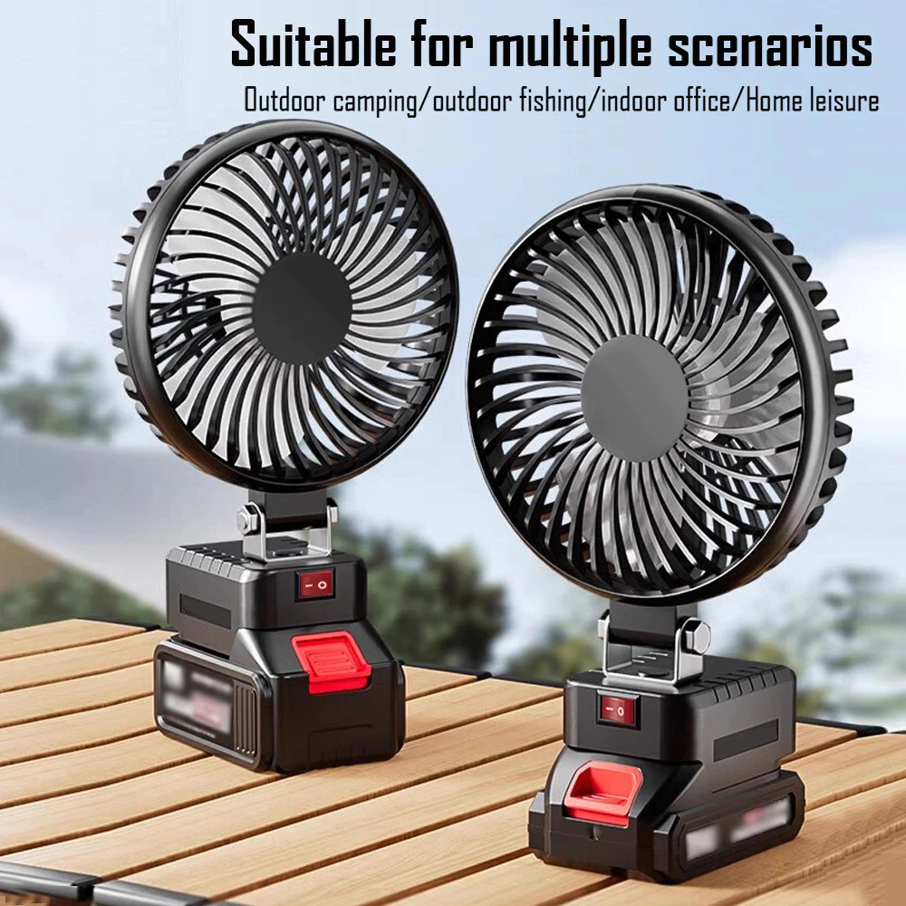 Portable Cordless Fan Lithium Battery Charging Fan High Power Outdoor ...