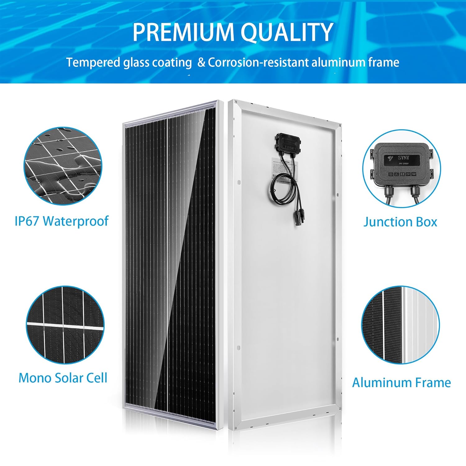 ECOPower Solar Cell 18V 1000 Watt Original Monocrystalline Solar Panel ...