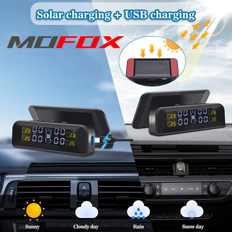 MOFOX TPMS Wireless Tire Pressure Monitoring System With 4 Sensors ...