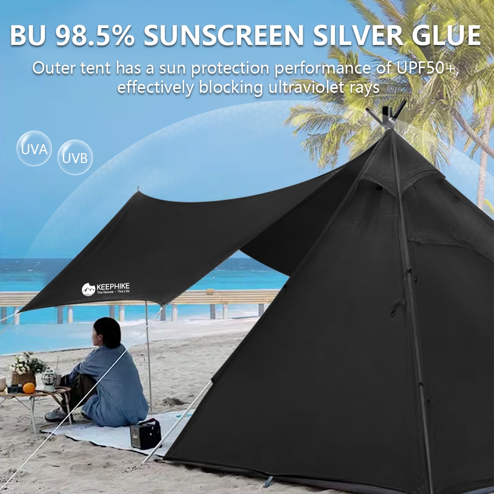 KEEPHIKE tent canopy set outdoor camping one room and one living room ...