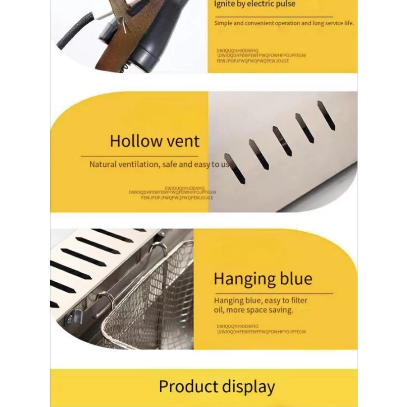 GOOD Deep Fryer Commercial Stainless Steel Gas Type Deep Fryer for ...