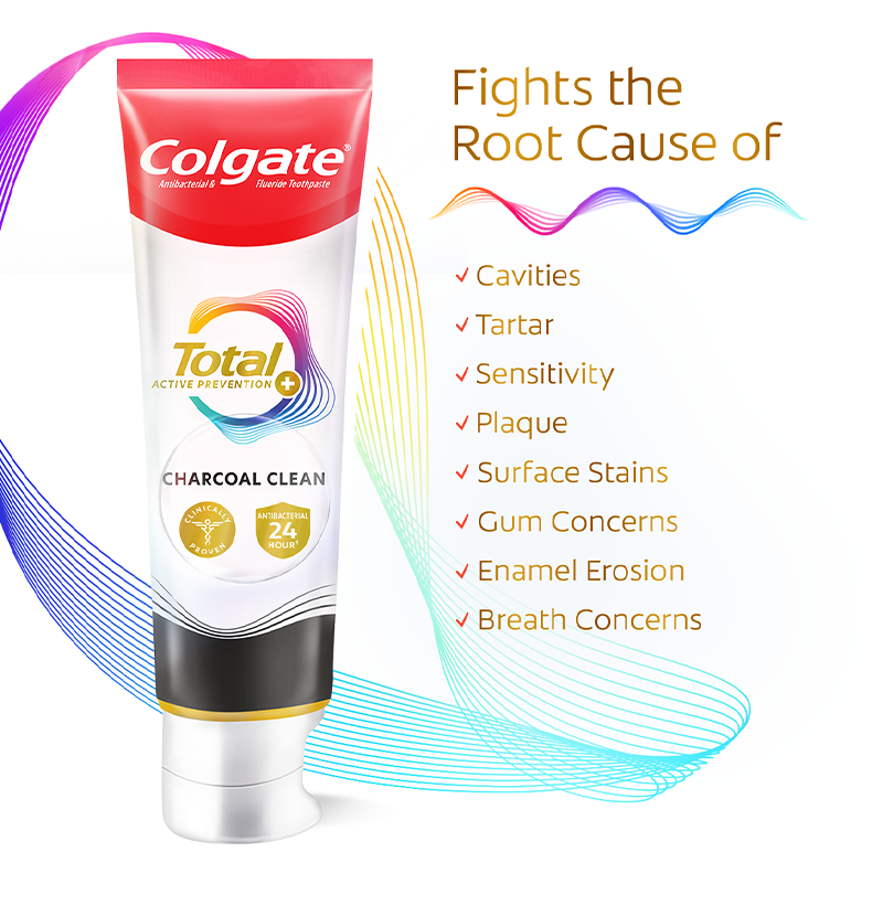 [BUY 2, FREE 2] Colgate Total Charcoal Clean Antibacterial Toothpaste ...