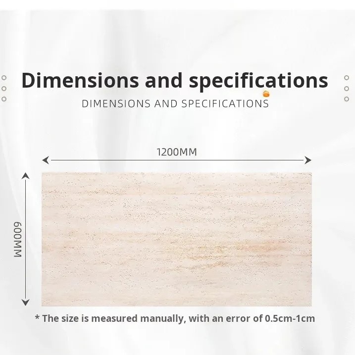 BHW 120cm X 60cm Soft Stone Travertine Veneer Self Adhesive Waterproof ...