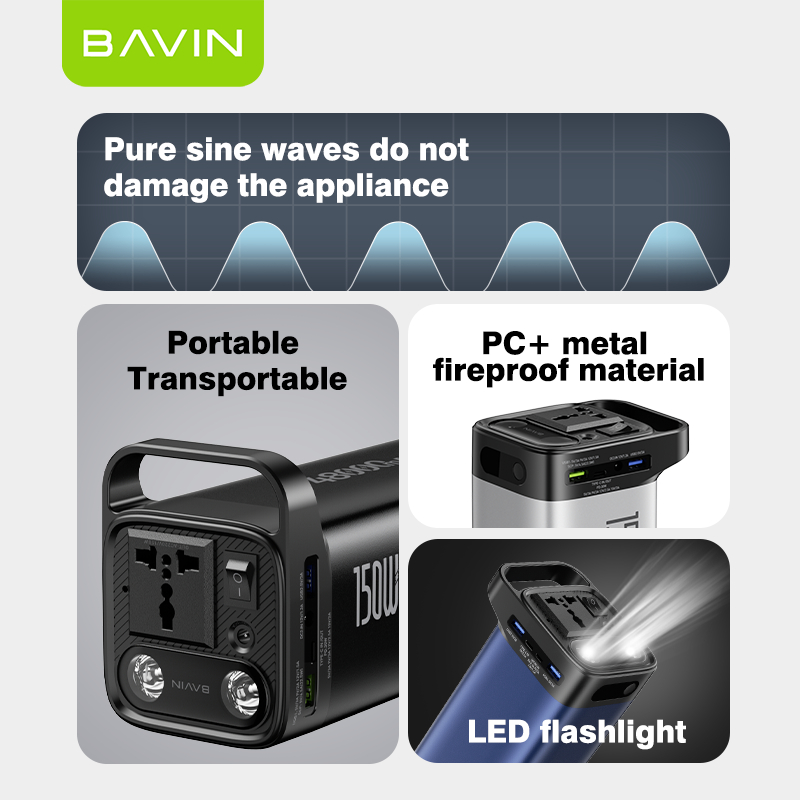 BAVIN PC021 48000mah/54600mAh 150W Portable Power Supply Powerbank 22 ...